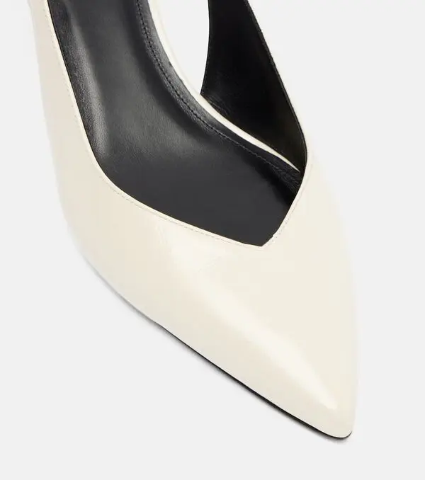 Isabel Marant Padim 50 Patent Leather Slingback Pumps - White