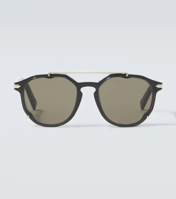 Dior Diorsuit Ri Round Sunglasses - Black