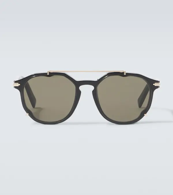 Dior Diorsuit Ri Round Sunglasses - Black