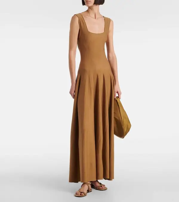 Khaite Aimee Suede Sandals - Brown