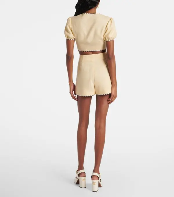 Valentino Garavani Escape Floral Shorts - Yellow
