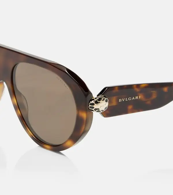 BVLGARI Serpenti Forever Aviator Sunglasses - Brown