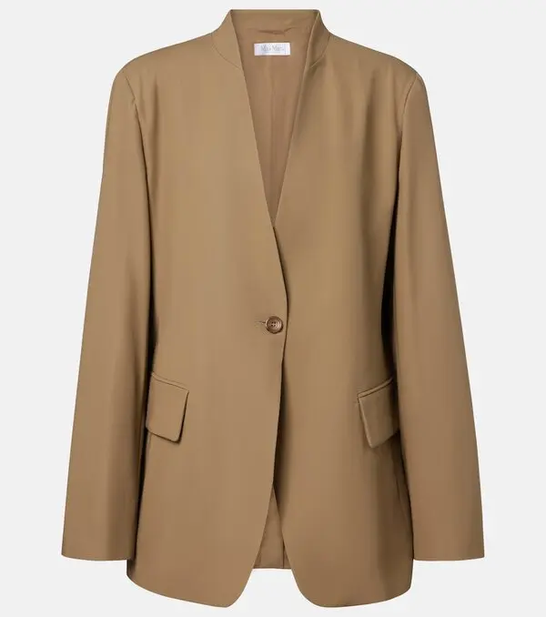 Max Mara Segnale Cotton Twill Blazer - Brown