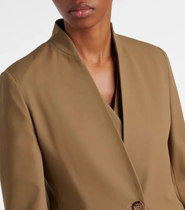 Max Mara Segnale Cotton Twill Blazer - Brown