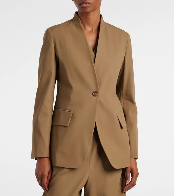 Max Mara Segnale Cotton Twill Blazer - Brown