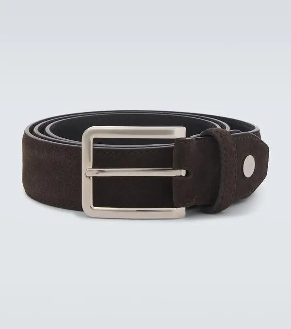 Brioni Suede Belt - Brown