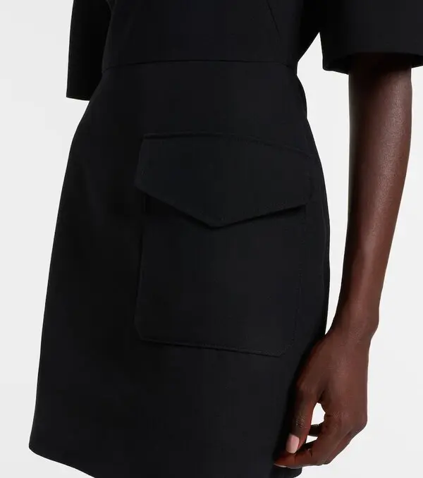 Givenchy Wool Grain De Poudre Mini Dress