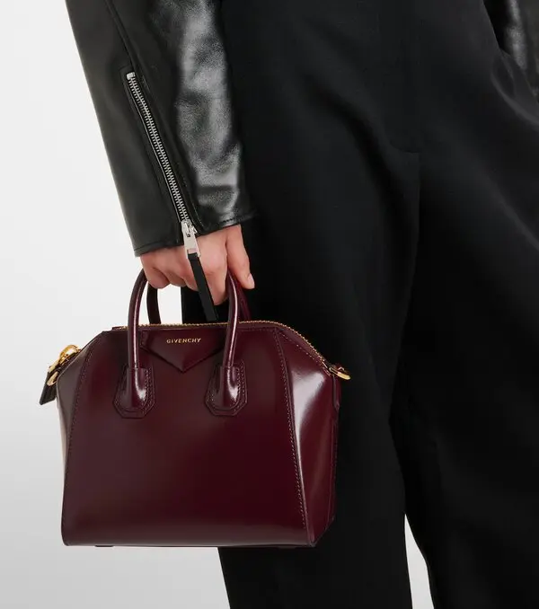 Givenchy Antigona Mini Leather Tote - Burgundy