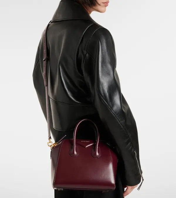 Givenchy Antigona Mini Leather Tote - Burgundy