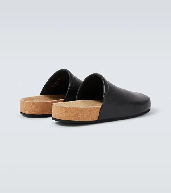 Balenciaga X Scholl Leather Mules - Black