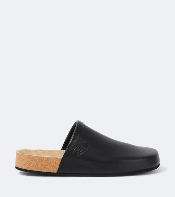 Balenciaga X Scholl Leather Mules - Black