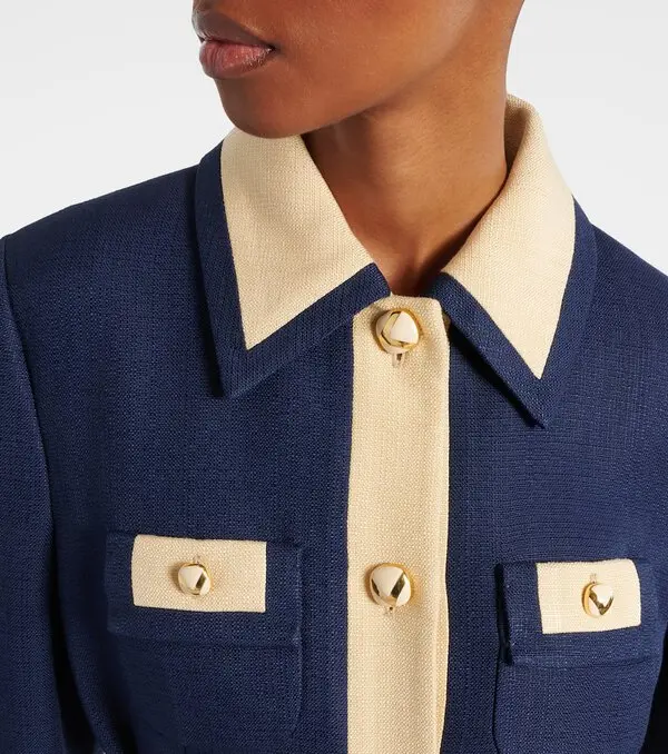 Valentino Garavani Belted Viscose Jacket - Blue