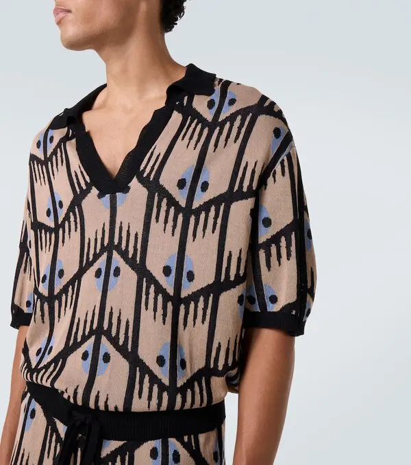 Commas Jacquard Polo Shirt