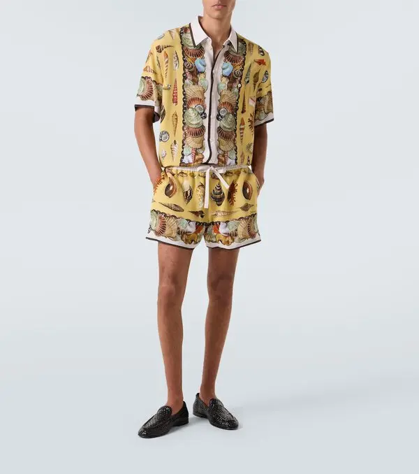 Dolce & Gabbana Printed Silk Shorts