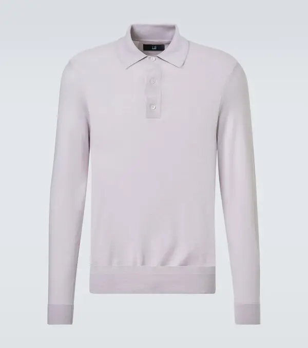 Dunhill Cashmere Polo Sweater - Purple