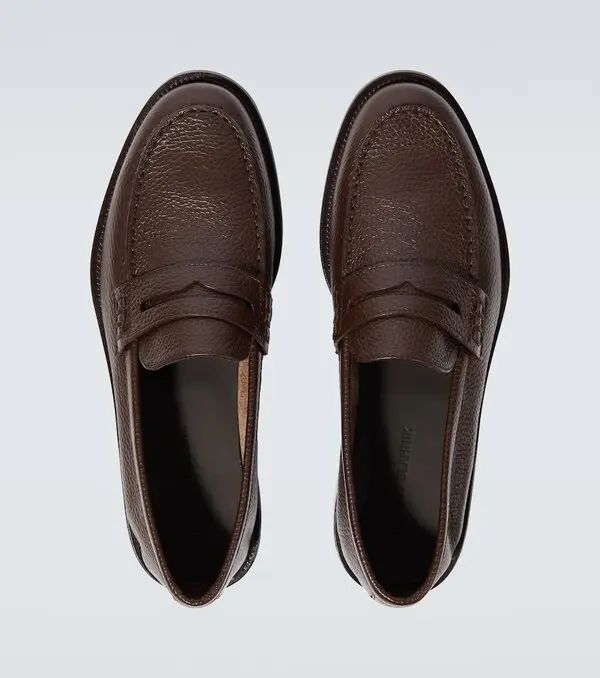 Manolo Blahnik Perry Leather Loafers - Brown