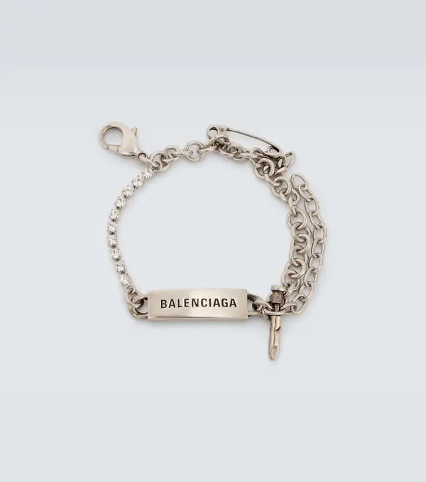 Balenciaga Logo Chain Bracelet - Silver