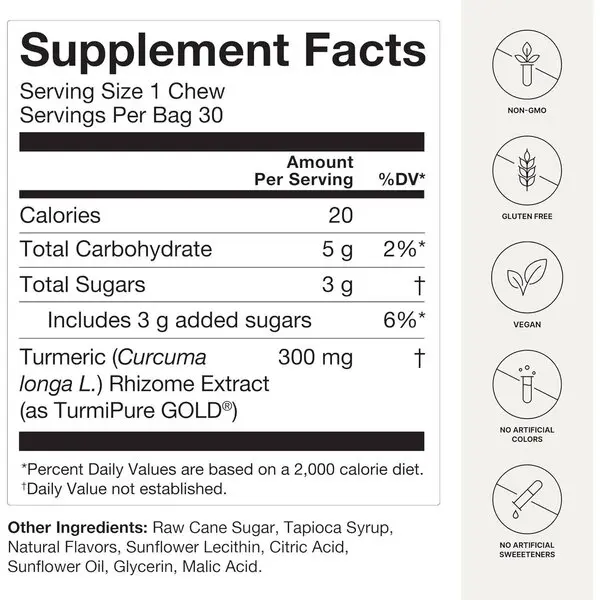 HUMANN Turmeric Chews 30 Chews