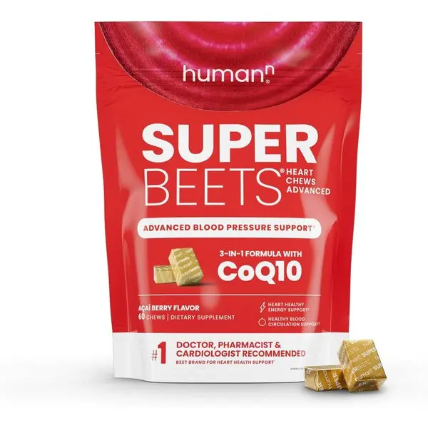 HUMANN Superbeets Heart Chews Advanced 60 Chews - One-color