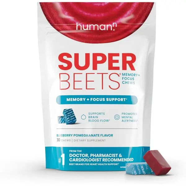 HUMANN Superbeets Memory & Focus Chews 30 Chews - One-color