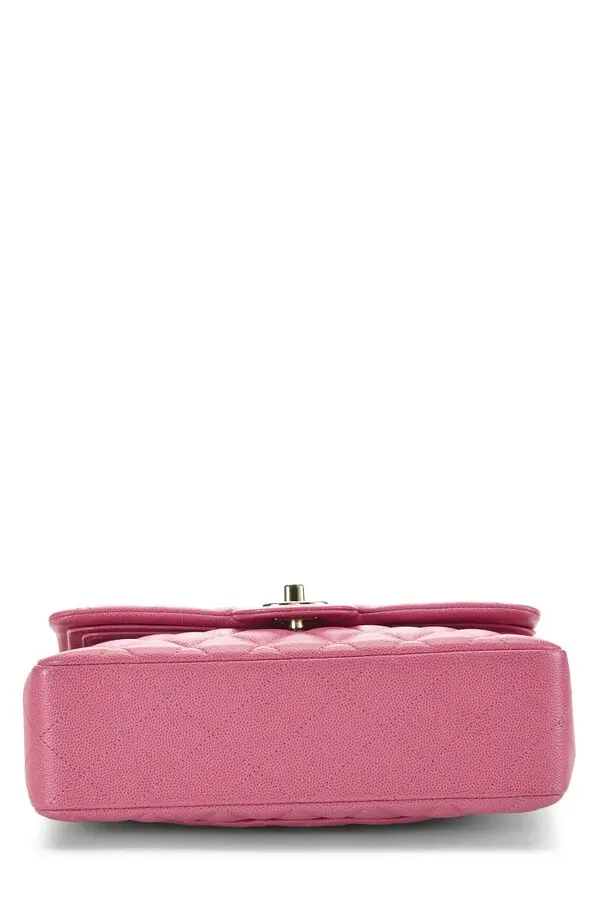 Chanel Quilted Caviar Classic Double Flap Small - Pink
