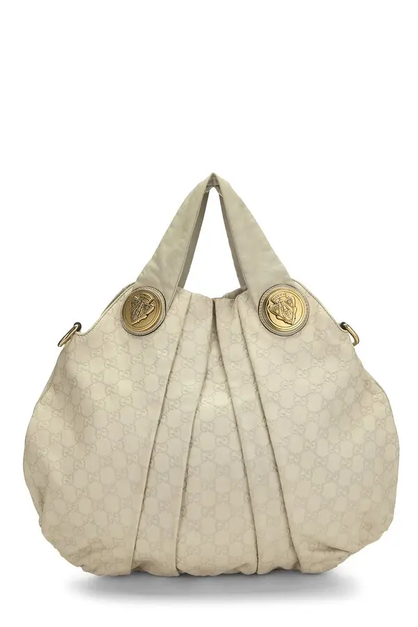 Gucci Guccissima Hysteria Convertible Hobo - Cream