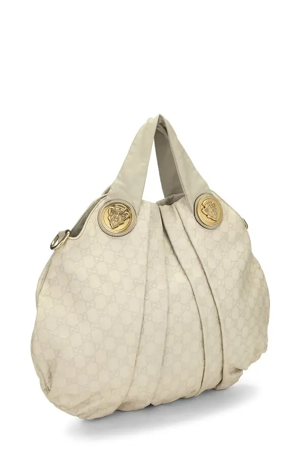 Gucci Guccissima Hysteria Convertible Hobo - Cream