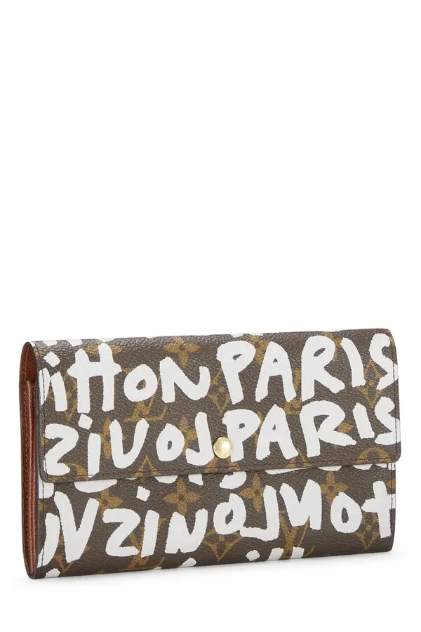 LOUIS VUITTON Stephen Sprouse X Monogram Canvas Porte Monnaie Credit - Grey