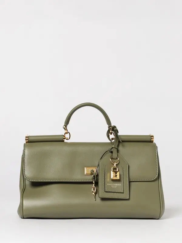 Dolce & Gabbana Top Handle Bag With Chain Strap - Green
