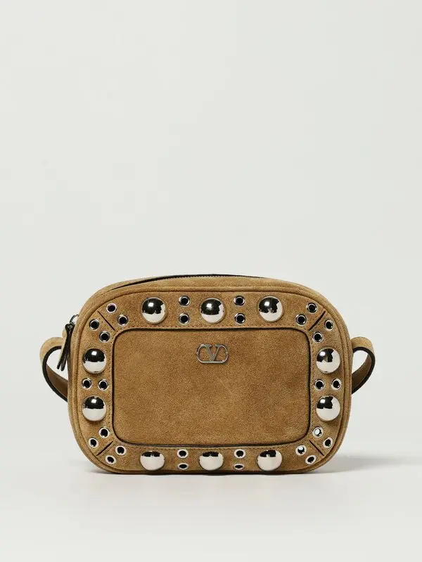 Valentino Garavani Studded Shoulder Bag - Beige