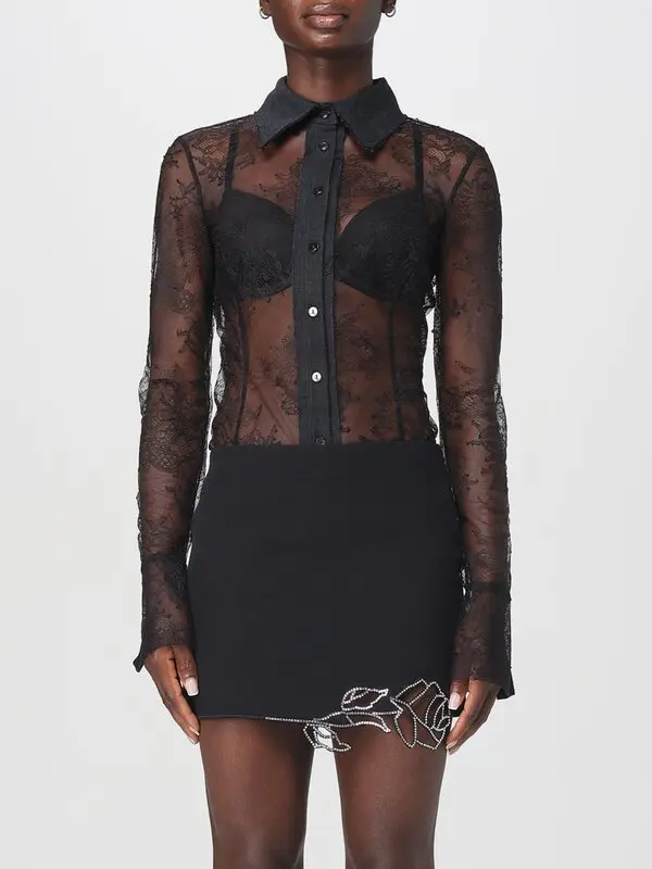 Blumarine Feather Trim Cardigan