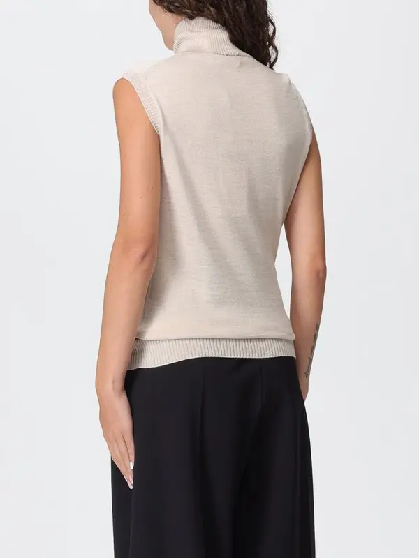 Sportmax Sleeveless High Neck Top - Beige