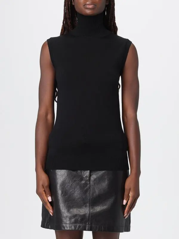Sportmax Sleeveless High Neck Top - Black