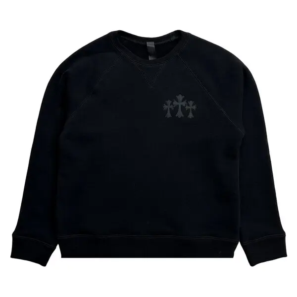 Chrome Hearts 711 Cemetery Cross Crewneck Sweater - Black