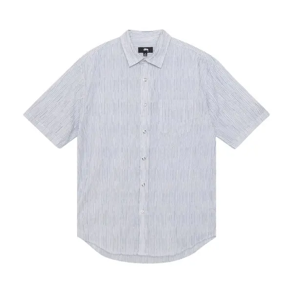 StÜssy Striped Short-sleeve Shirt - Blue