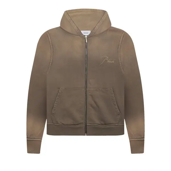 Rhude Zip-up Hoodie - Grey