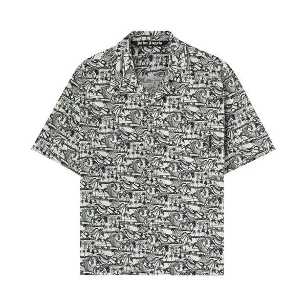 Palm Angels Waves Bowling Shirt