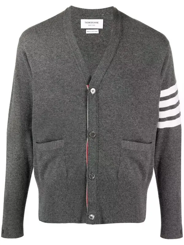 Thom Browne 4-bar Stripe Cashmere Cardigan