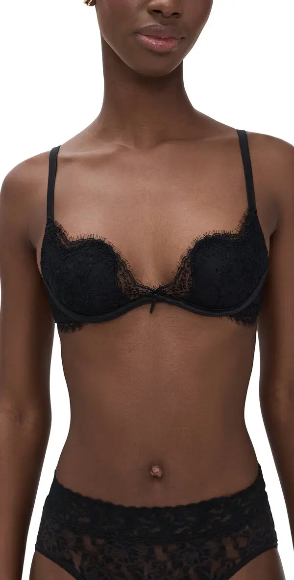 Fleur Du Mal Frankie Lace Seduce U-plunge Bra - Black