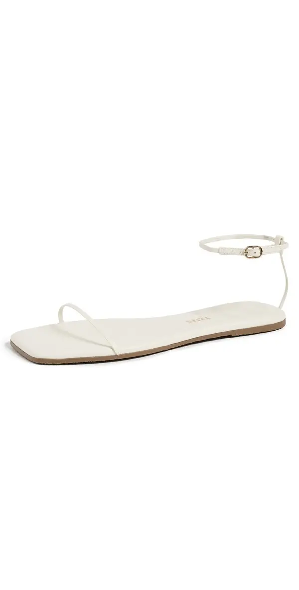 Tkees Square Toe Twiggy Sandals - Cream