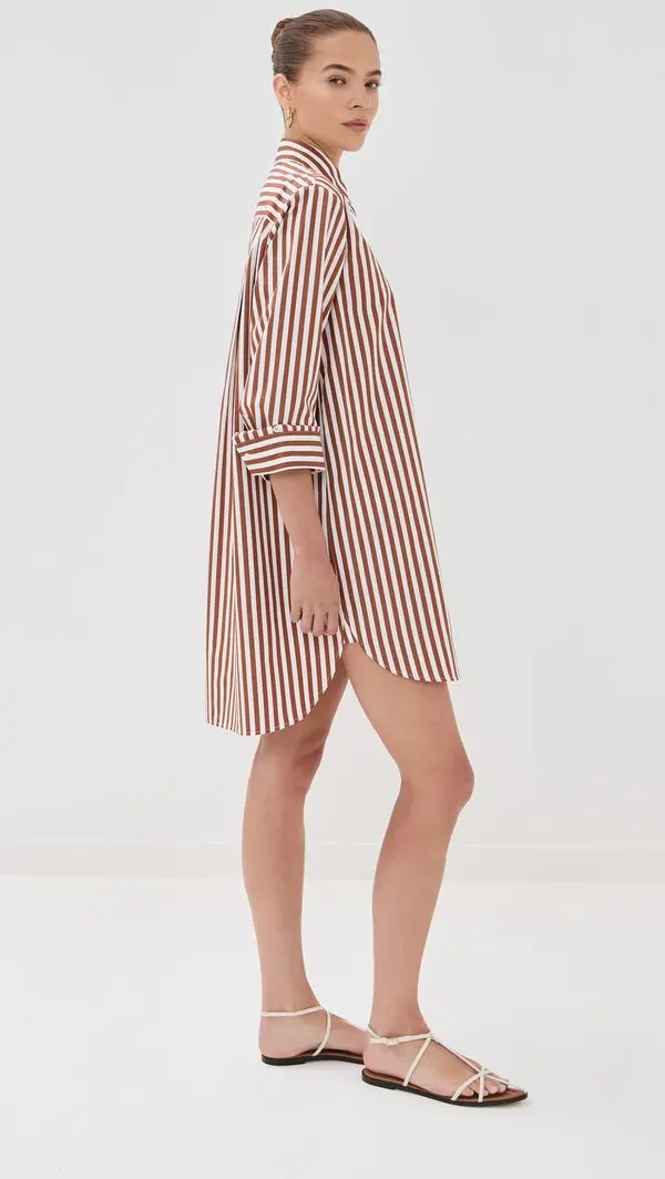 brown and white striped shirt dress Amarra 89077 main image 0