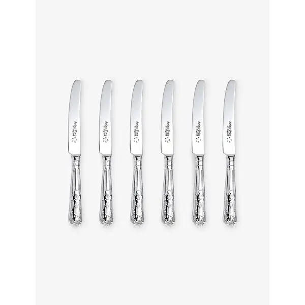 ARTHUR PRICE Kings Set Of Six Silver-plated Stainless-steel Tea Knives - Silver Plated