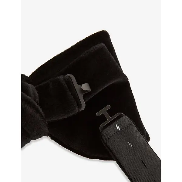 REISS Double-layered Velvet Bow Tie - Black