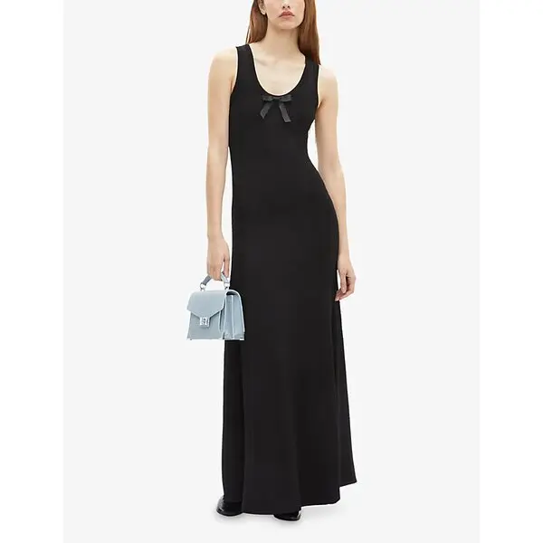 fitted lace wedding dress The Kooples // Yellow Silk Ruffled Maxi Dress – VSP Consignment main image 1