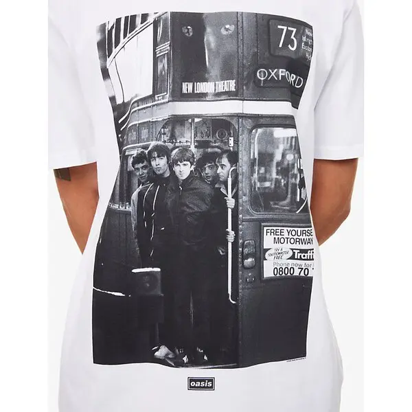 OASIS Back Of The Bus Relaxed-fit Cotton T-shirt
