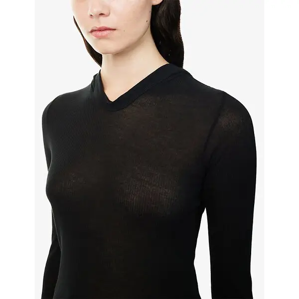Rick Owens Cropped Hooded Knitted Top