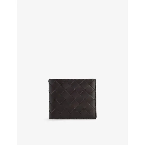 Bottega Veneta Intrecciato Bifold Leather Wallet - Fondant-silver