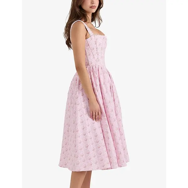 white christmas dresses Zimmermann Wanderlust Coral Toile Corset Midi Dress main image 1