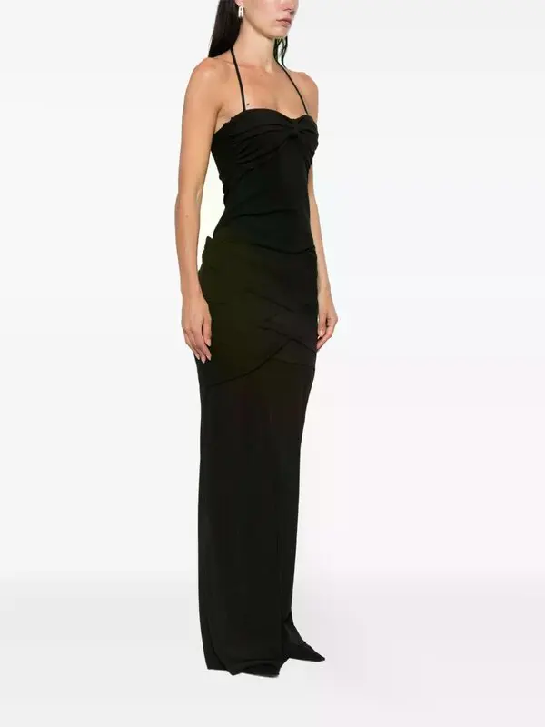 Nanushka Drape-detail Maxi Skirt - Green