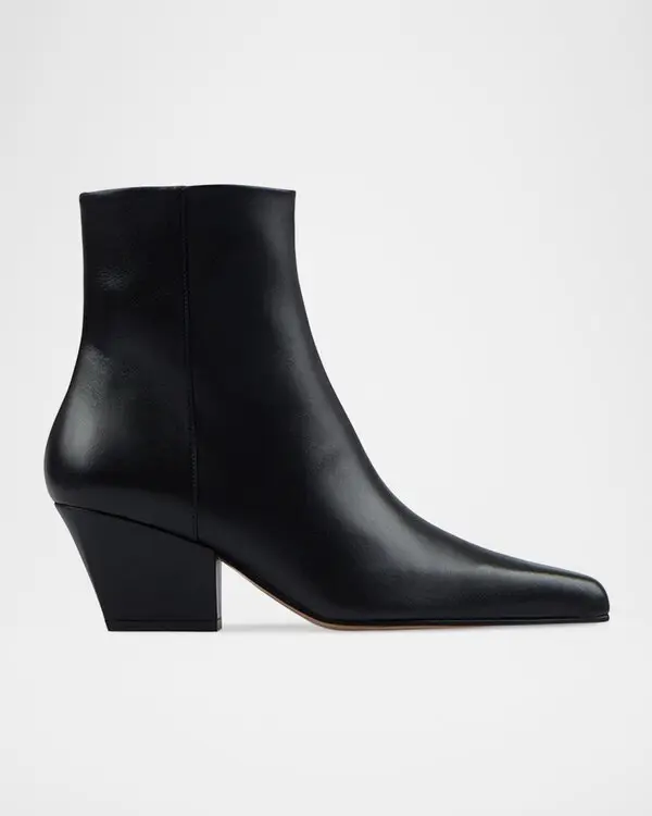 Paris Texas Jane Leather Ankle Boots - Black
